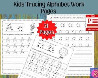 Letters A-Z, Alphabet Worksheets, Tracing, Coloring Letters Animals ...