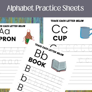 26 Upper & Lowercase Alphabet Letter Printable Worksheets, Letter ...