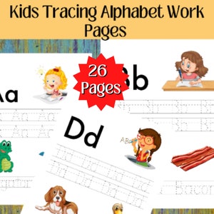 Letters A-Z, Alphabet Worksheets, Tracing, Animals, Kids Worksheets ...