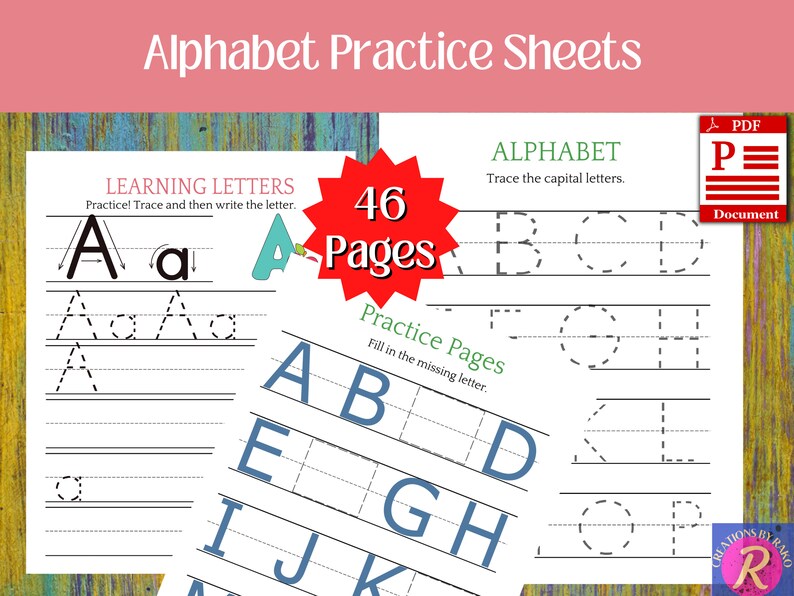 Alphabet Tracing Worksheets Preschool Printable Worksheet ABC Tracing ...