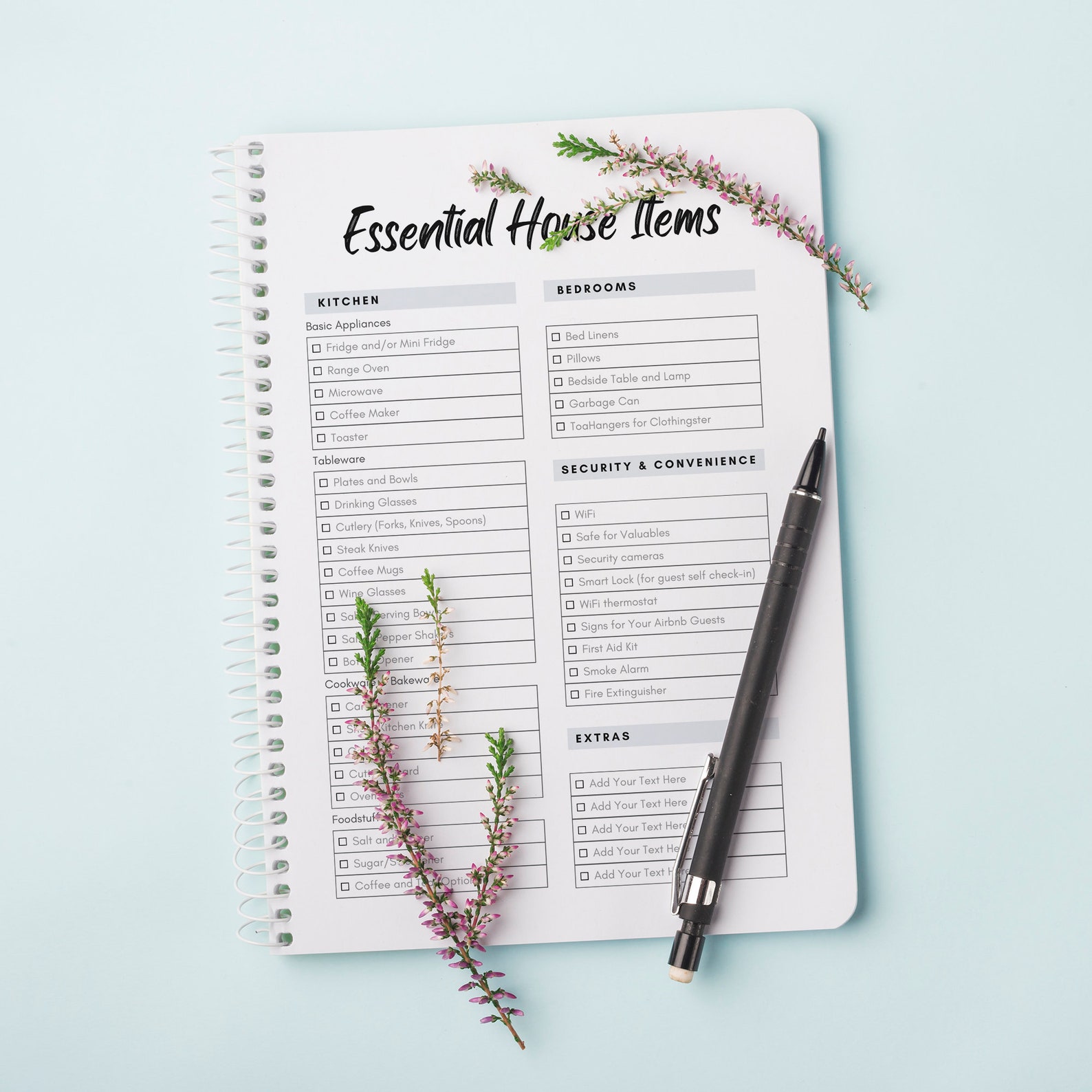 Airbnb Inventory Checklist Template, Airbnb Essentials, Editable ...