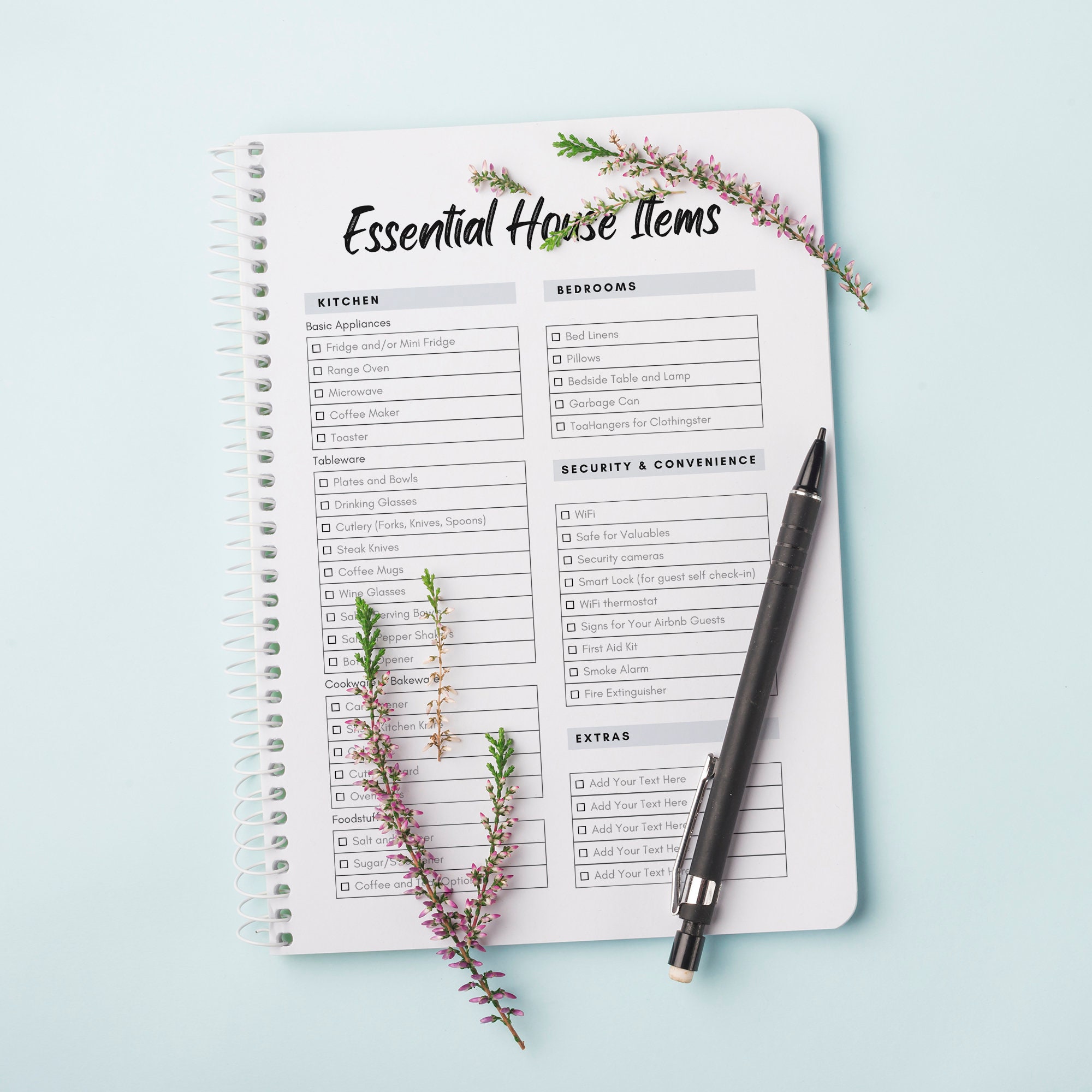 Airbnb Inventory Checklist Template, Airbnb Essentials, Editable ...