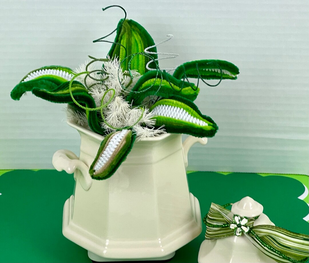 Hosta Pipe Cleaner Arrangement, Desk Arrangement, Decorative ...