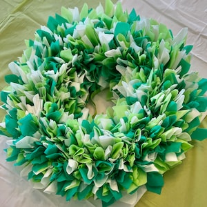 Wreath Made From Table Clothes, Table Centerpiece, Front Door Wreath ...
