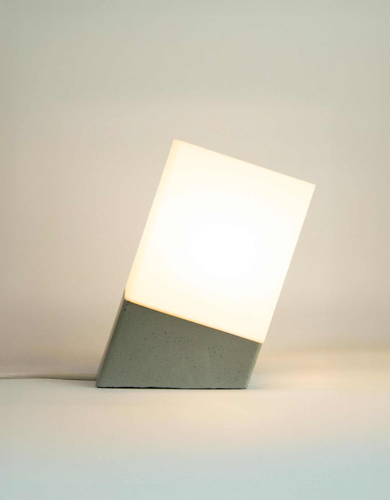 Handmade Concrete Table Lamp: Minimalist Desk Light, Modern Home Decor ...