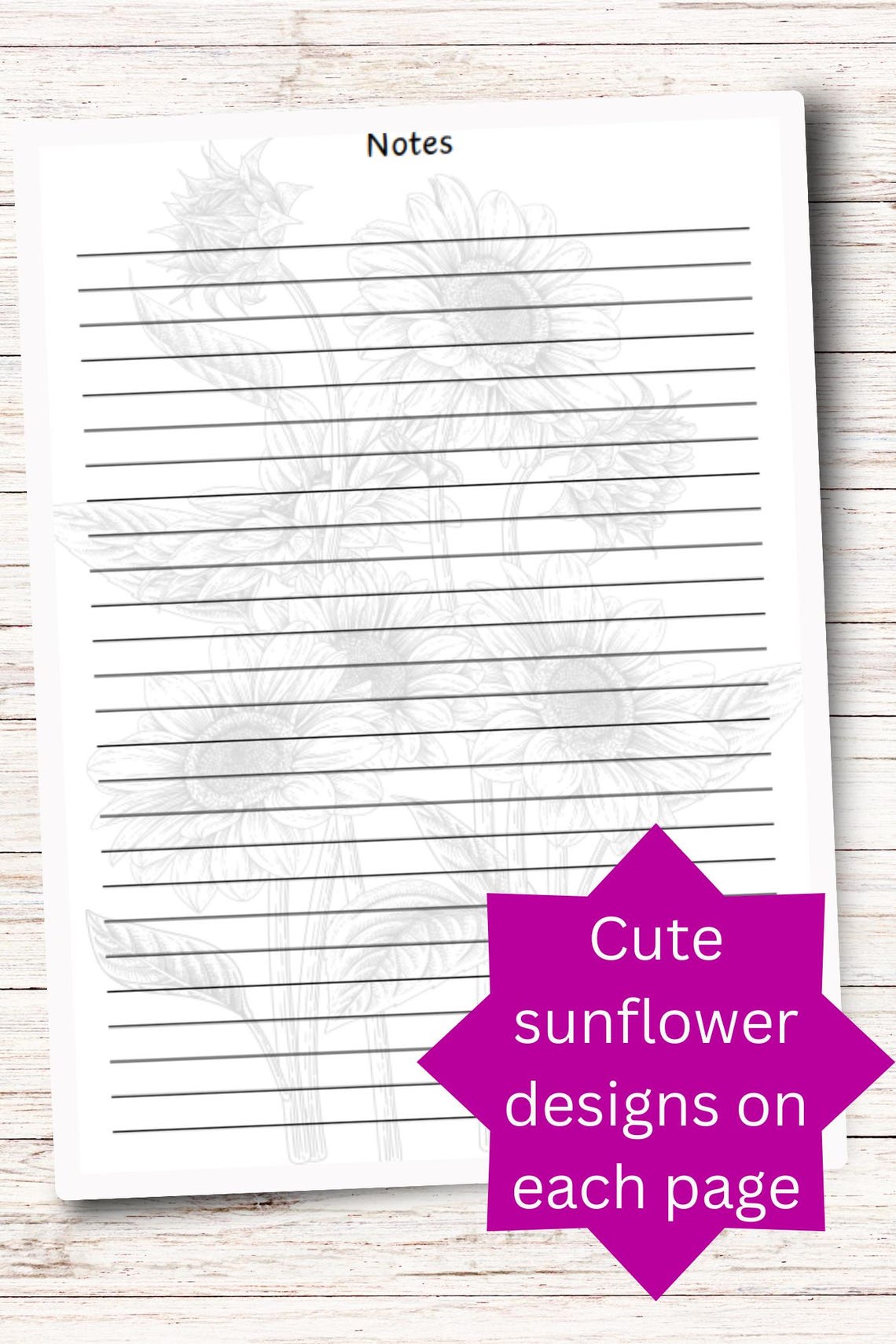 Daily Sunflower Planner for Better Daily Productivity and Control - Etsy