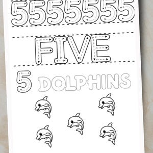 Tracing Numbers With Sea Creatures Activity Packet - Etsy