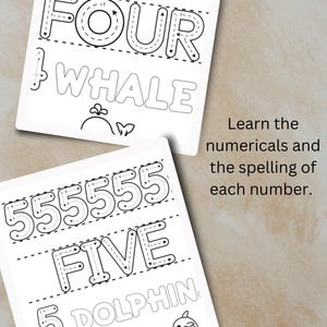 Tracing Numbers With Sea Creatures Activity Packet - Etsy