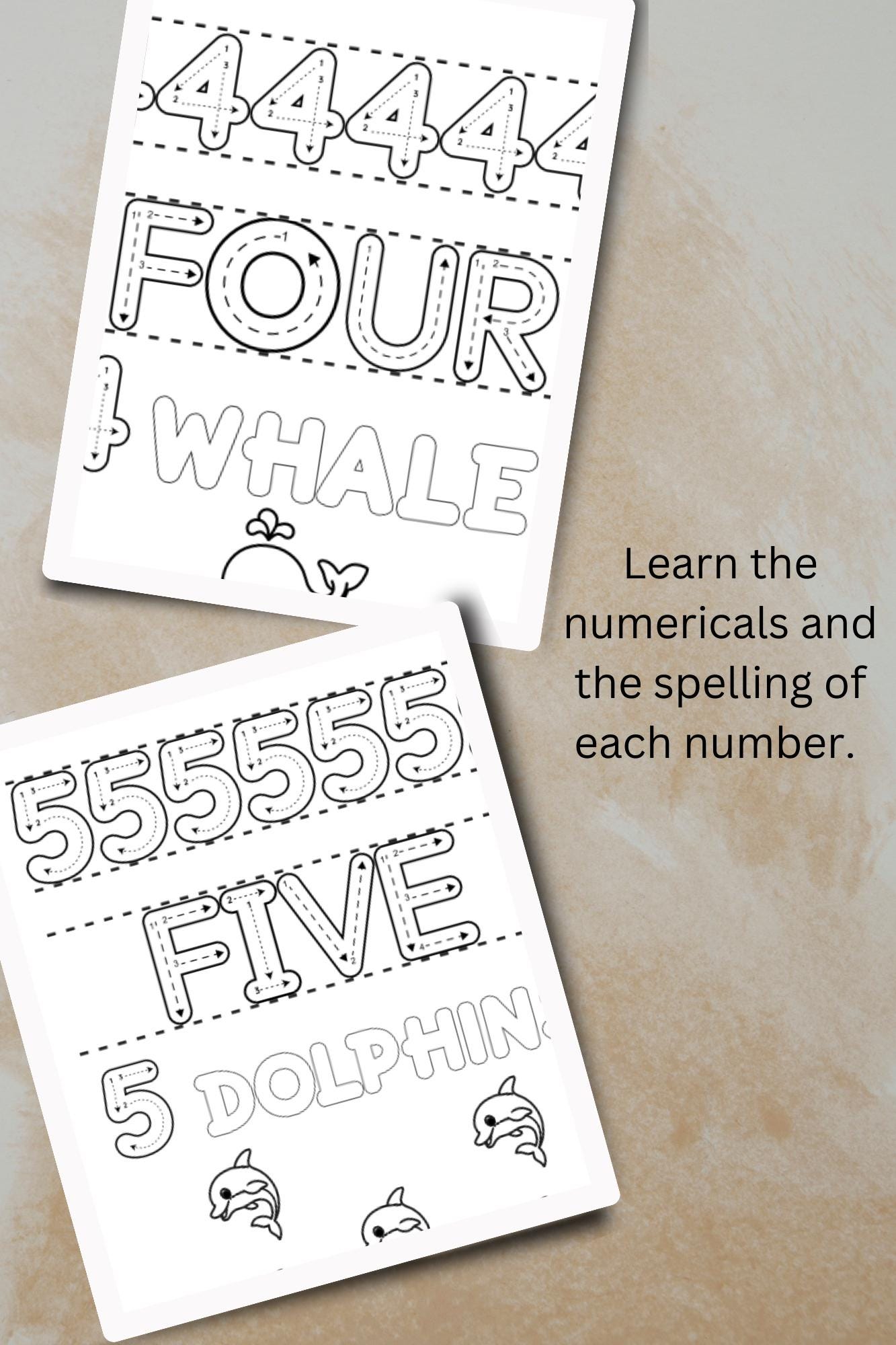 Tracing Numbers With Sea Creatures Activity Packet - Etsy