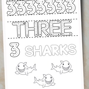 Tracing Numbers With Sea Creatures Activity Packet - Etsy