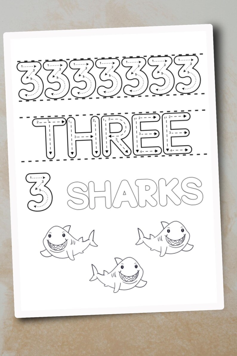 Tracing Numbers With Sea Creatures Activity Packet - Etsy