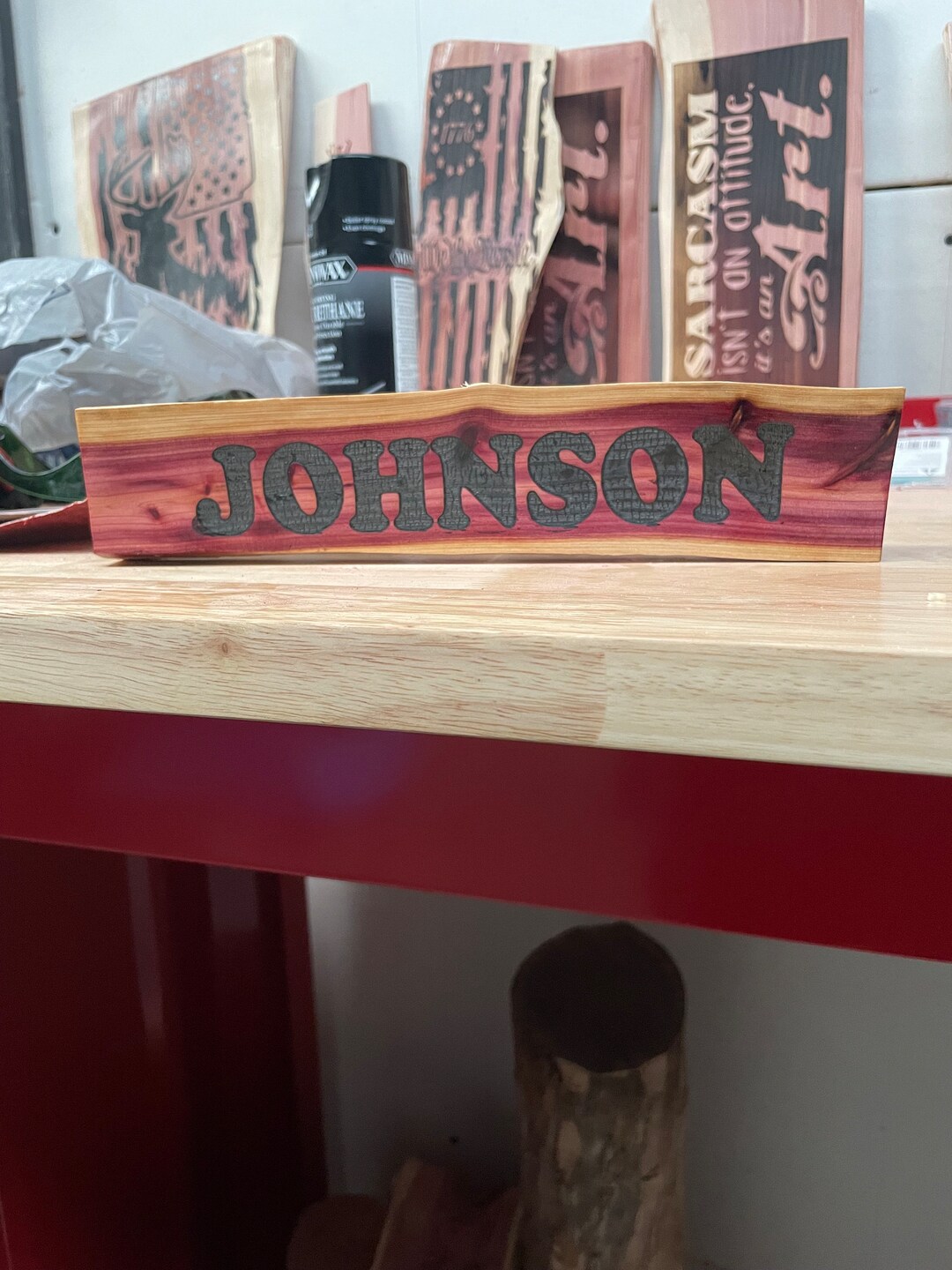 Personalized Mini Name Log - Etsy