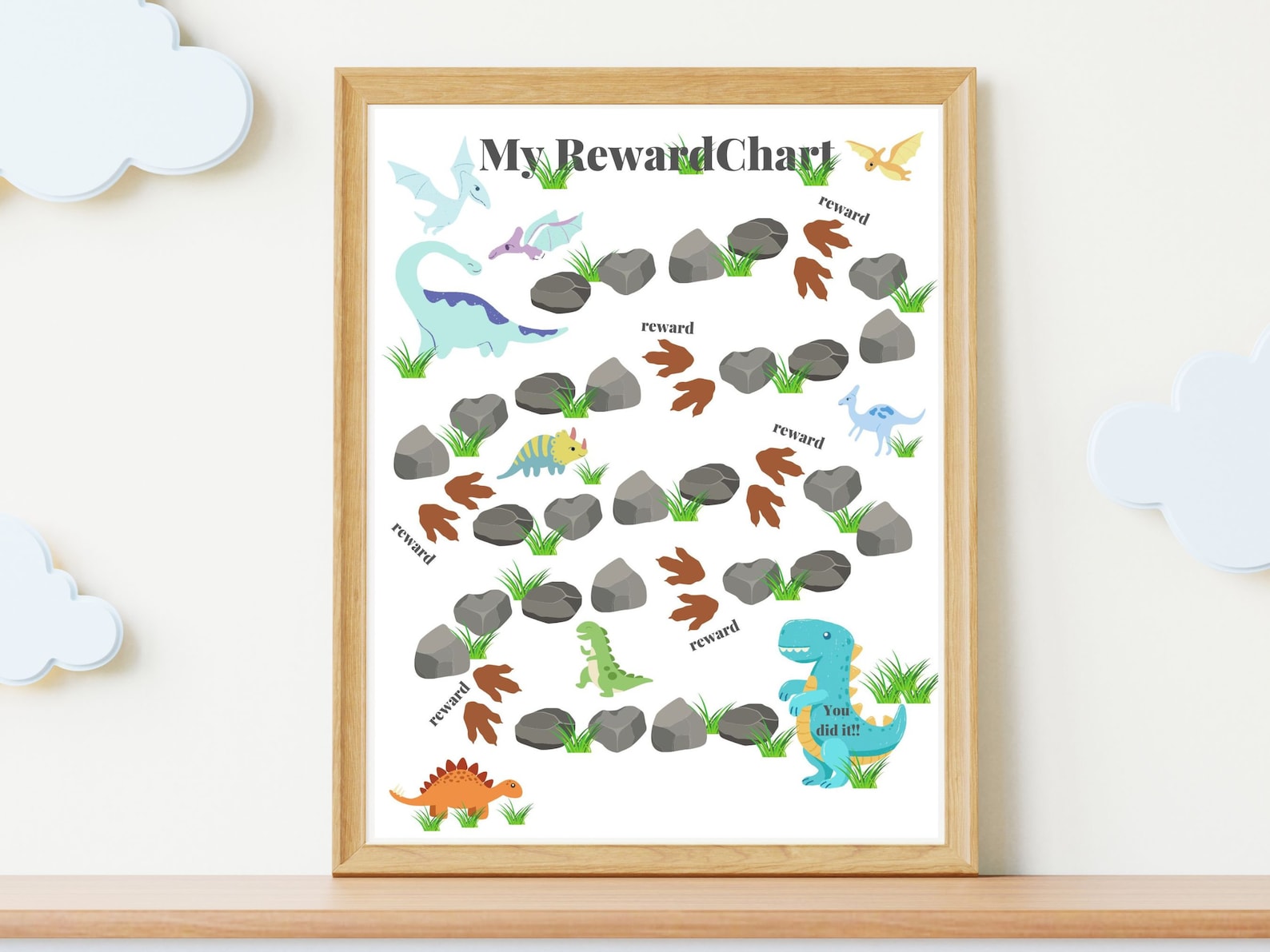 Printable Dinosaur Reward Chart, Astronaut, Planets, Stars, Toddler ...