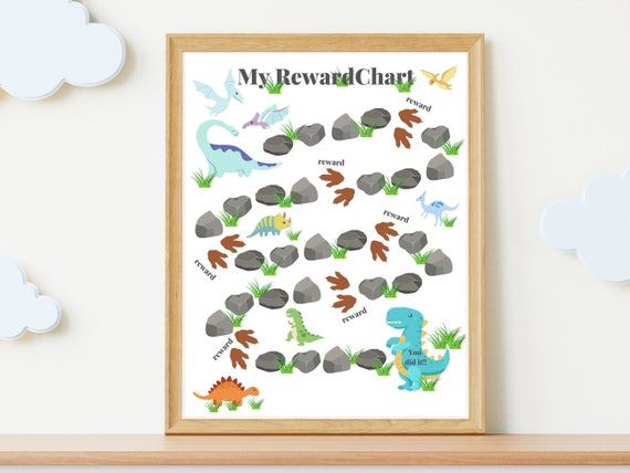 Printable Dinosaur Reward Chart Astronaut Planets Stars - Etsy