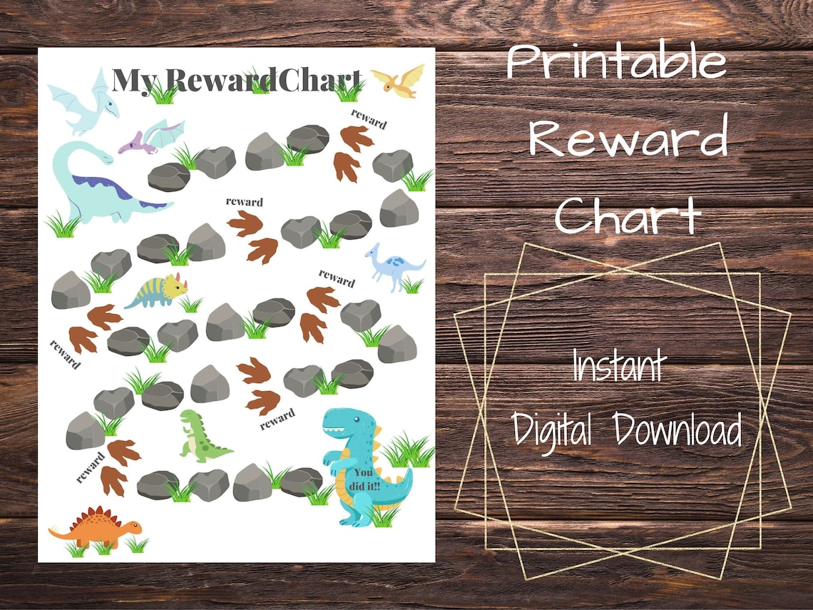 Printable Dinosaur Reward Chart, Astronaut, Planets, Stars, Toddler ...