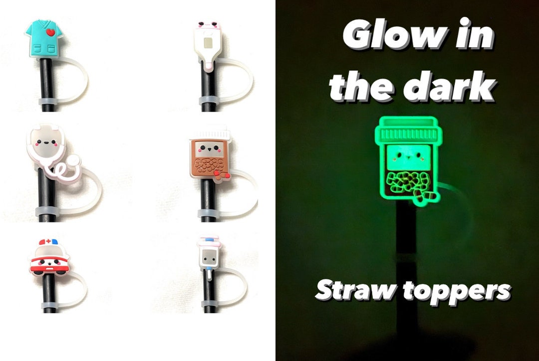 Glow in the Dark Medical Straw Toppers, 8mm Straw Tip Covers - Etsy