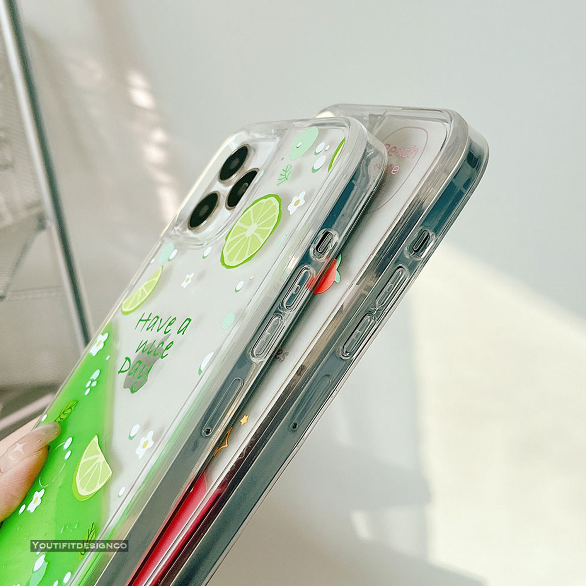 Cute Japanese Style Clear Flowing Liquid iPhone Case Summer Gift iPhone ...