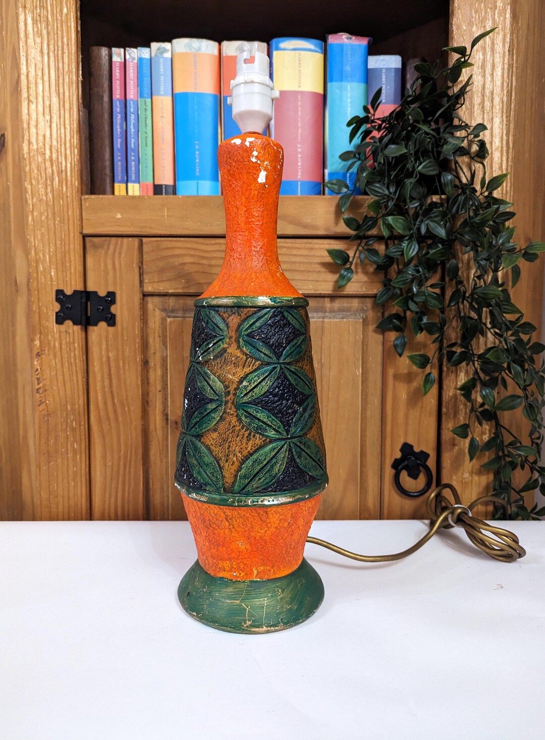 Vintage Retro Italian Chalkware Table Lamp - Etsy UK