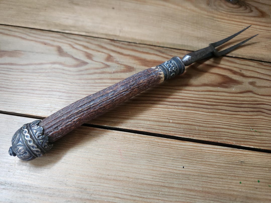 Vintage Stag Fork Carving Fork - Etsy