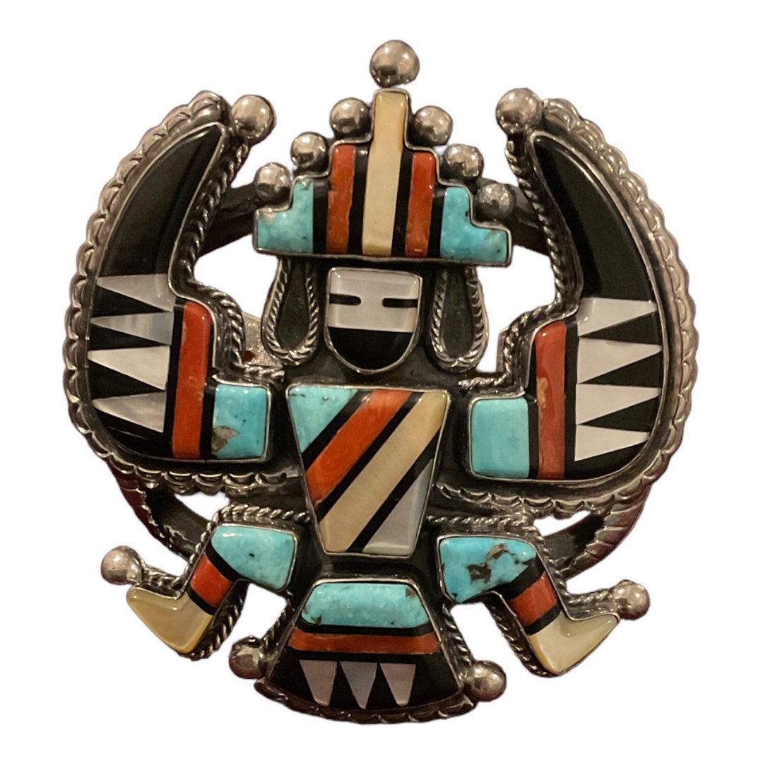 MAGICAL Zuni Trixter/ Spaceman Inlay Inspiring Cuff Bracelet - Etsy