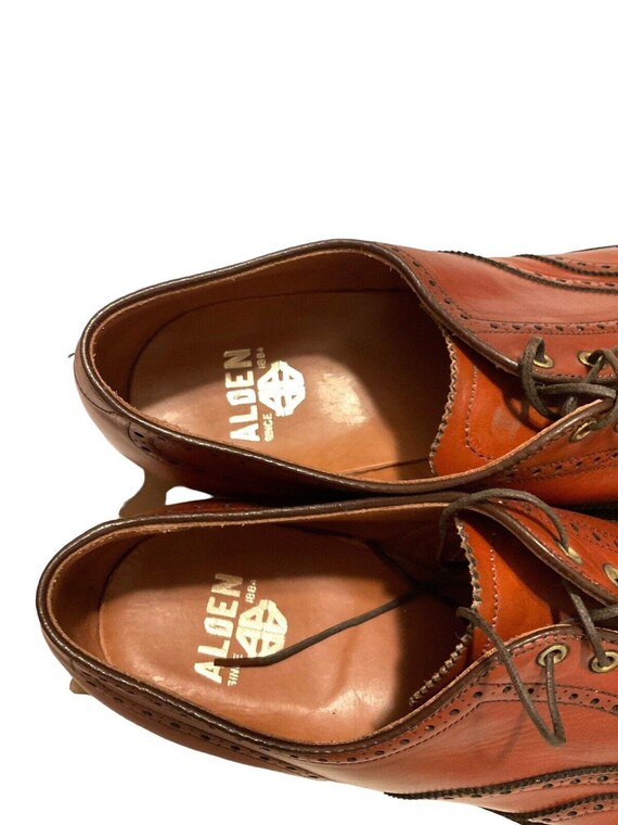 Alden Barrie Last Mens Shoes Wing Tip Light Brown Sco… - Gem