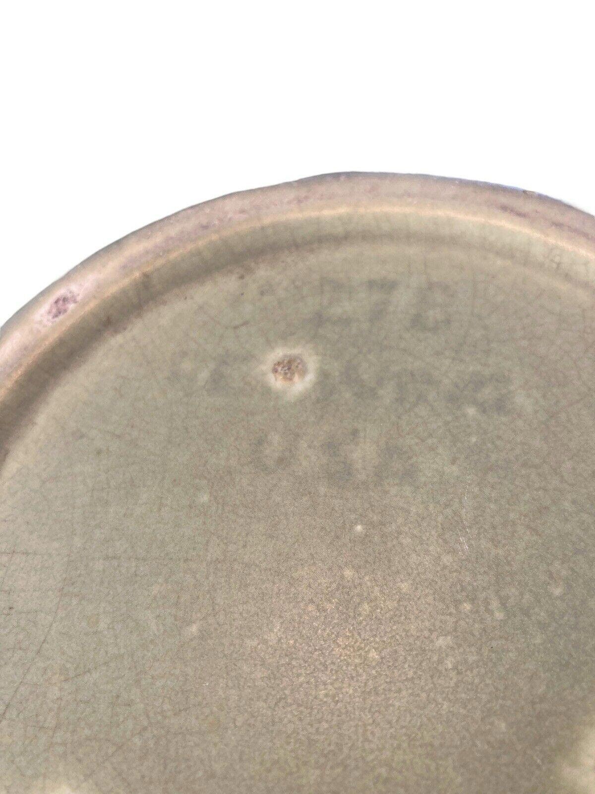 Vintage 1940s Red Wing Rumrill Pottery Fluted Green Frog Bowl Planter ...