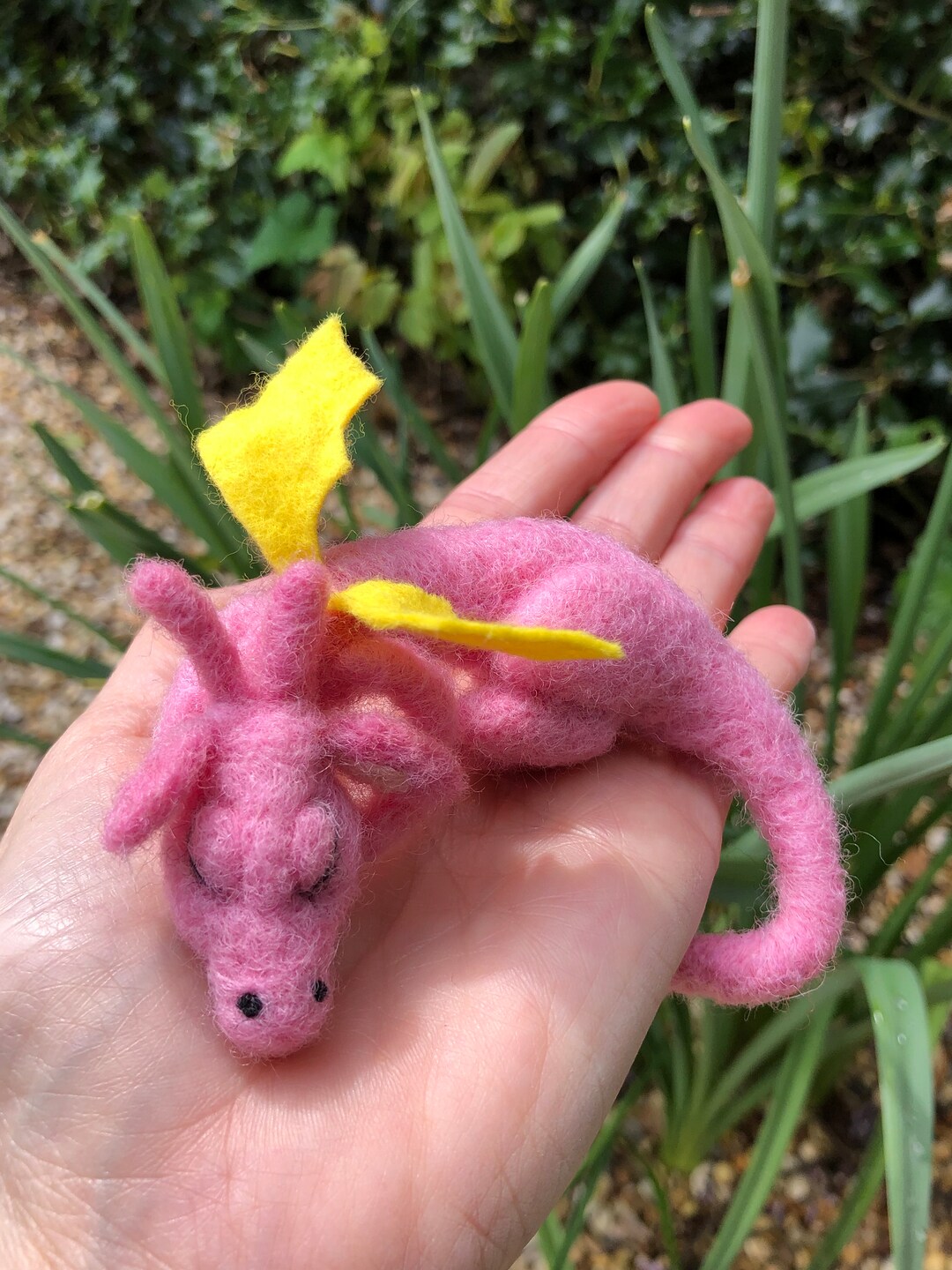 Sleeping Baby Dragon (pink) - Etsy