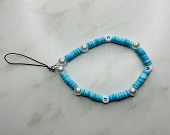 White Ocean Themed Phone Charm - Etsy