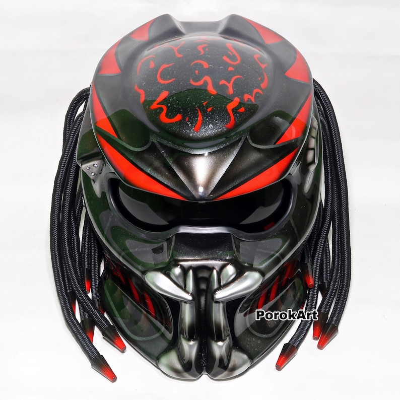 Top Predator Helmet Red Fire (dot Ece Certified) - Etsy