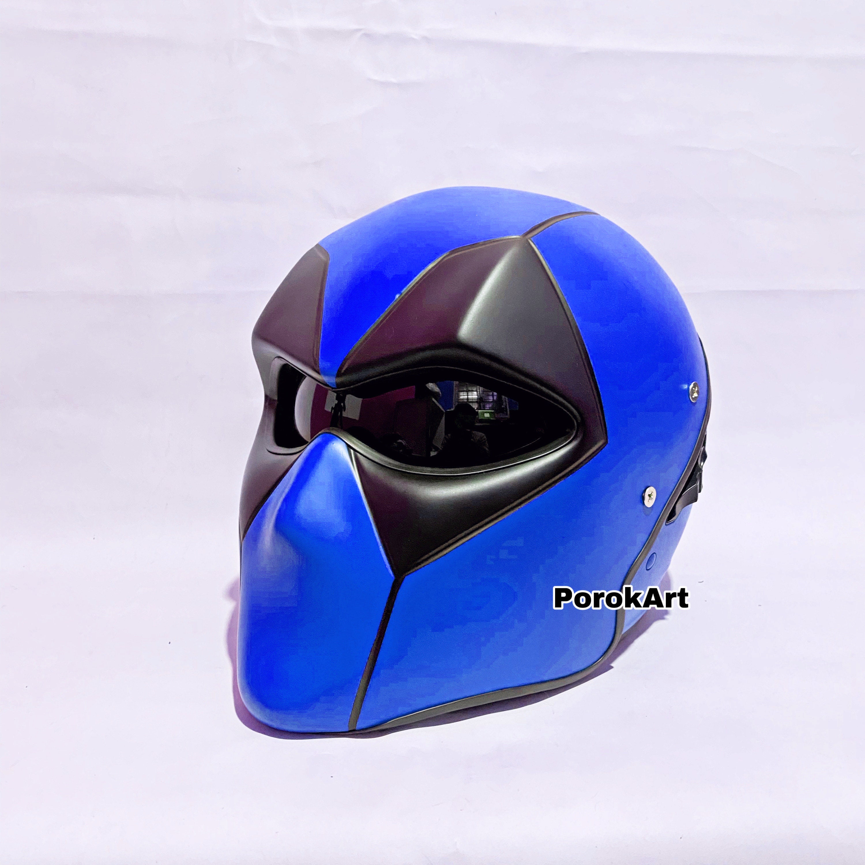 Blue Deadpool Motorcycle Helmet dot Ece Certified - Etsy