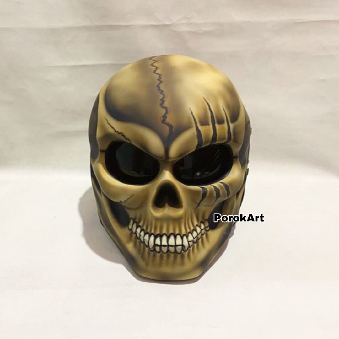 New Arrival Skull Motorcycle Helmet Crack Classic Style (dot Ece ...