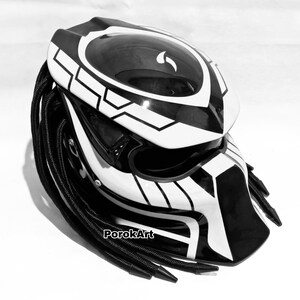 Helmet Predator Custom White Line dot Ece Certified - Etsy