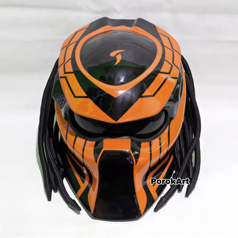 Helmet Predator Custom Orange Line (dot Ece Certified) - Etsy