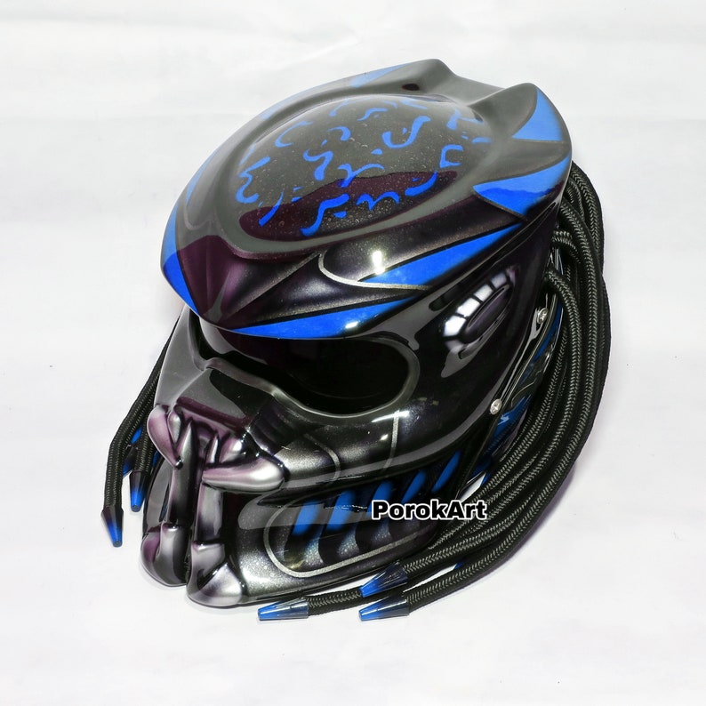 Top Predator Helmet Blue Fire (dot Ece Certified) - Etsy