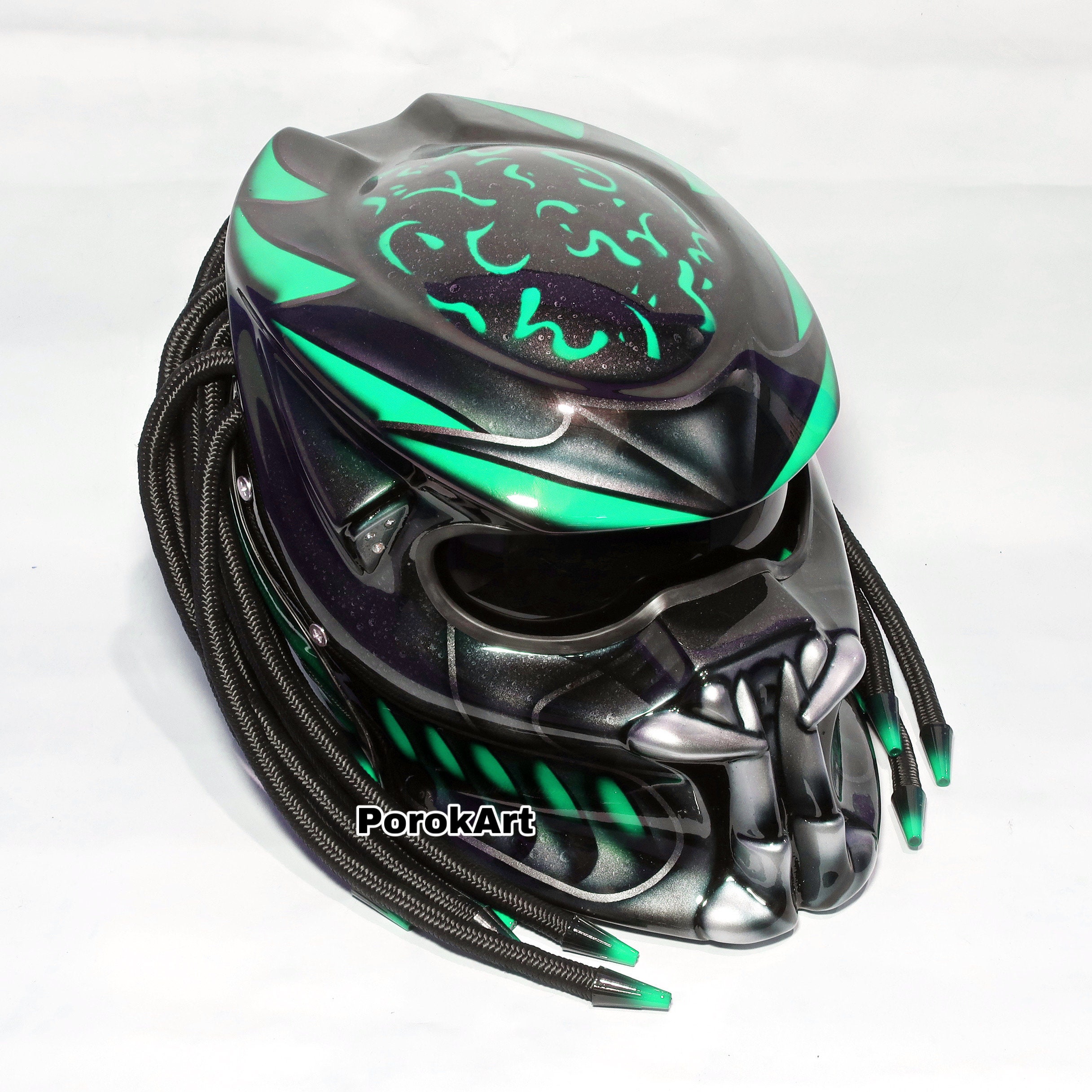 Top Predator Helmet Light Green Fire (dot Ece Certified) - Etsy