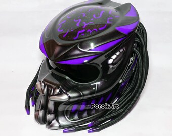 Purple Predator Helmet - Etsy