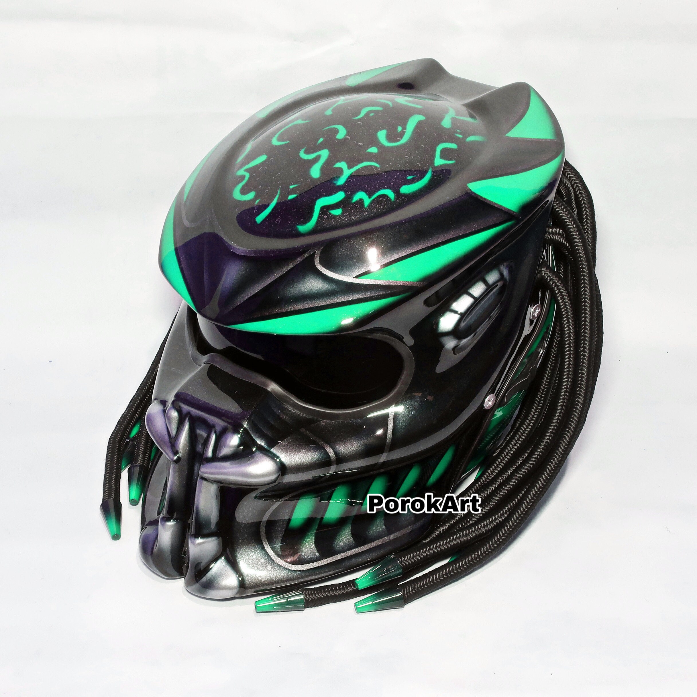 Top Predator Helmet Light Green Fire (dot Ece Certified) - Etsy