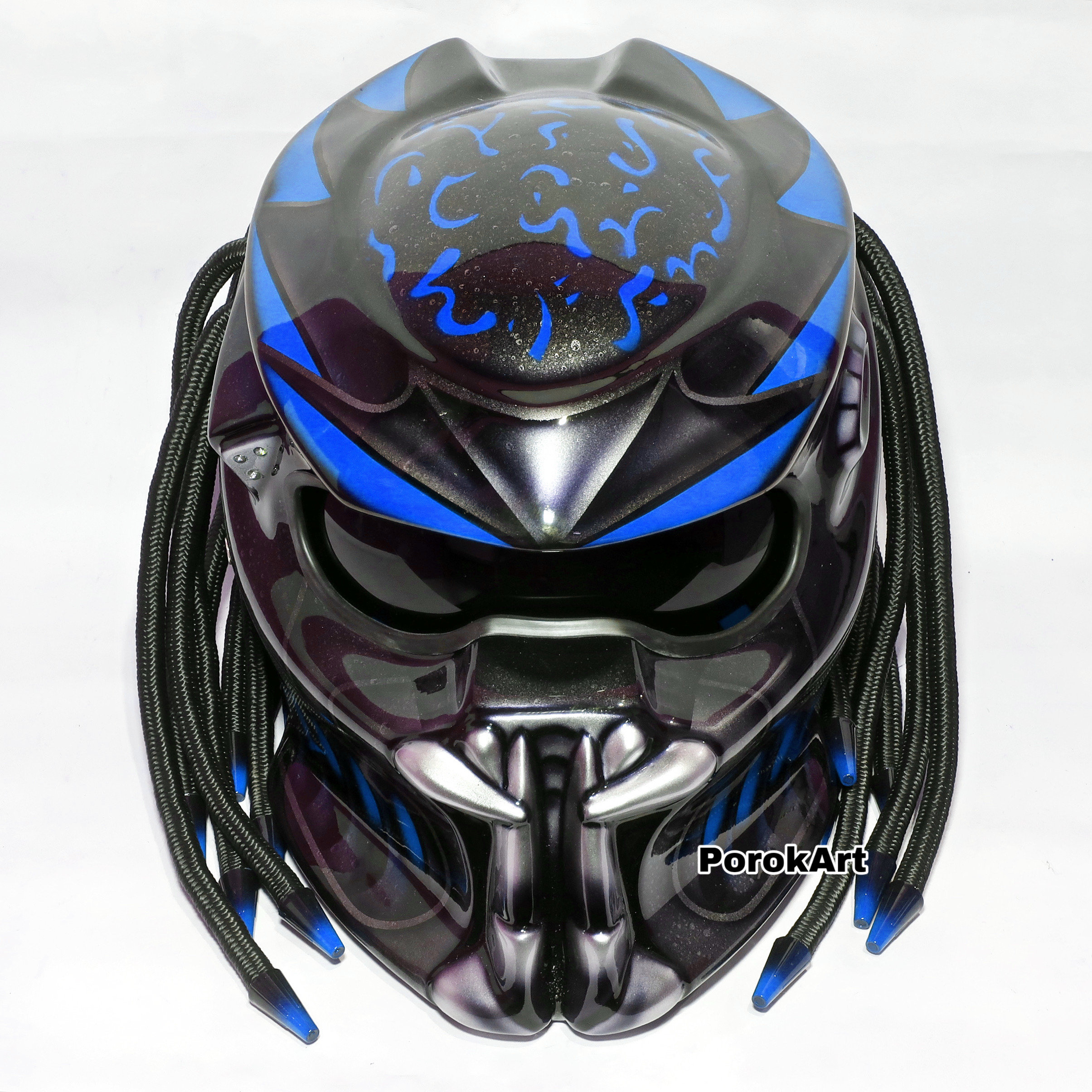 Top Predator Helmet Blue Fire (dot Ece Certified) - Etsy