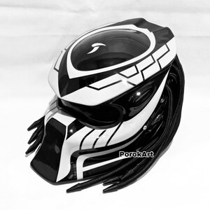 Helmet Predator Custom White Line (dot Ece Certified) - Etsy