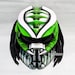 Custom Predator Motorcycle Helmet White Green Shark Motive(dot Ece ...