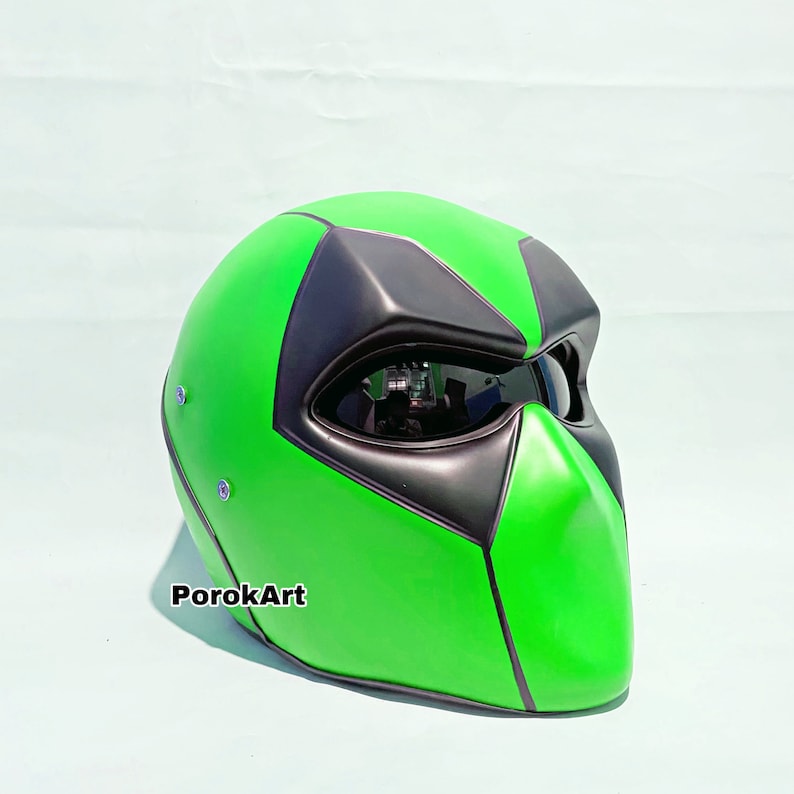 Green Deadpool Motorcycle Helmet (dot Ece Certified) - Etsy
