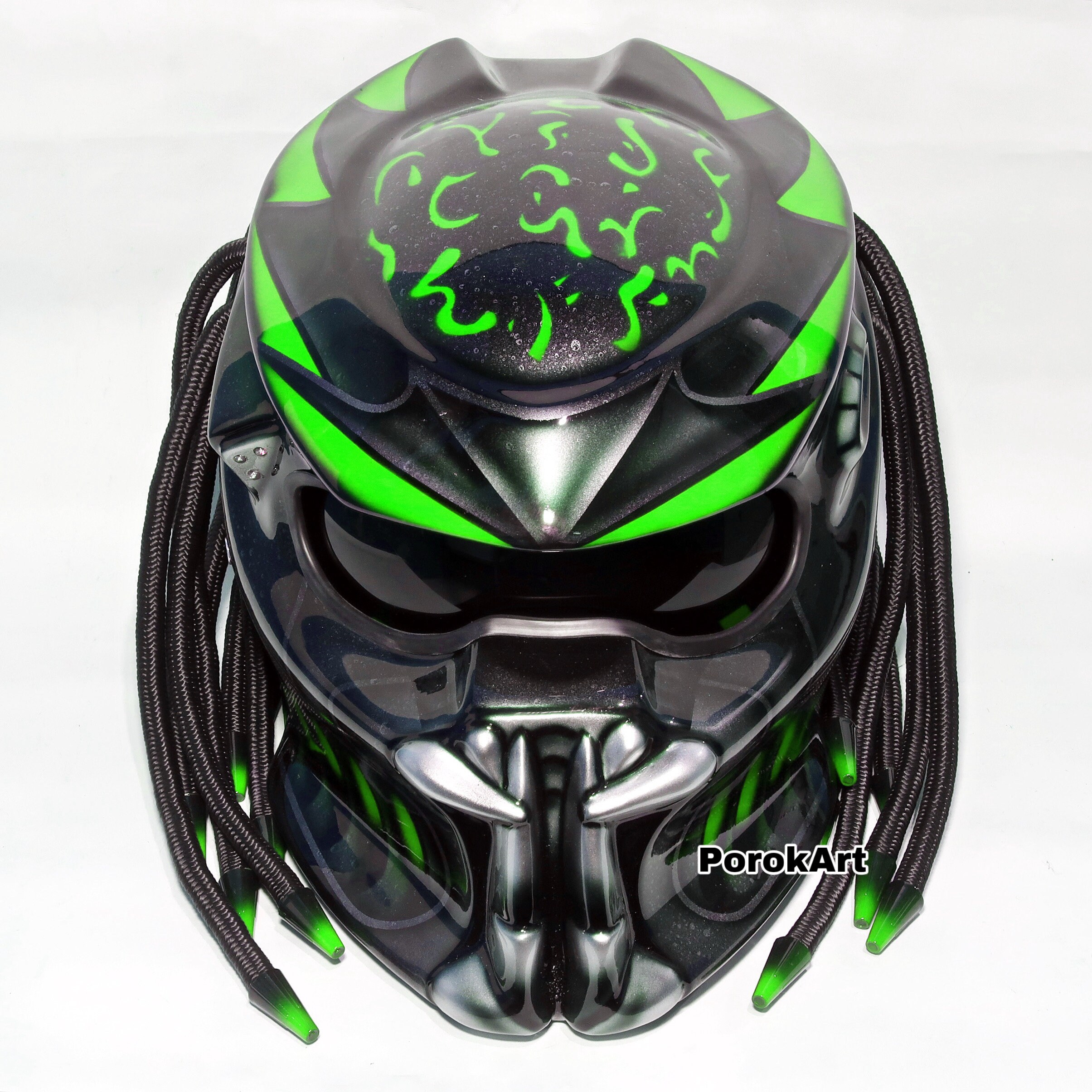 Top Predator Helmet Green Fire (dot Ece Certified) - Etsy