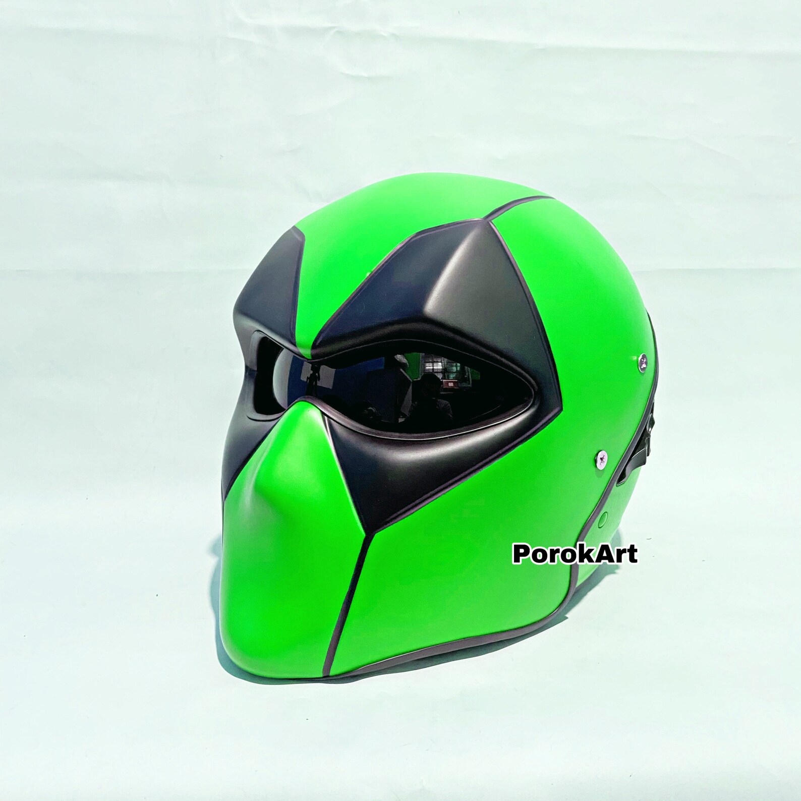 Green Deadpool Motorcycle Helmet (dot Ece Certified) - Etsy
