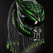 Top Predator Helmet Green Fire dot Ece Certified - Etsy