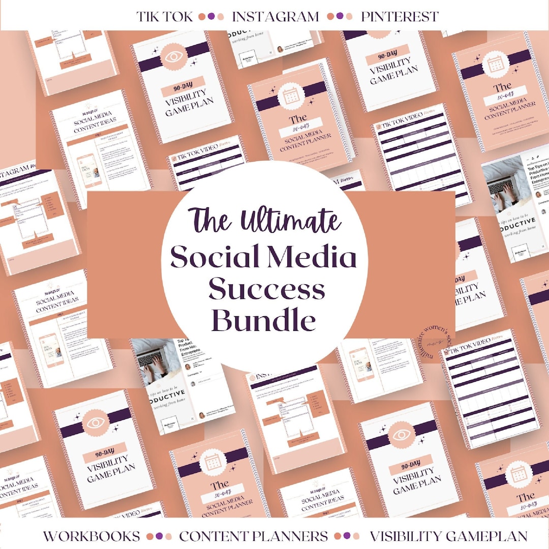 Social Media Bundle Kit, Content Planning Calendar, Instagram Reels ...