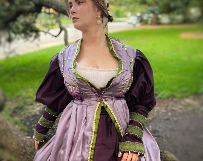 Purple Renaissance Dress, 'wisteria Gown', Italian Renaissance Dress ...