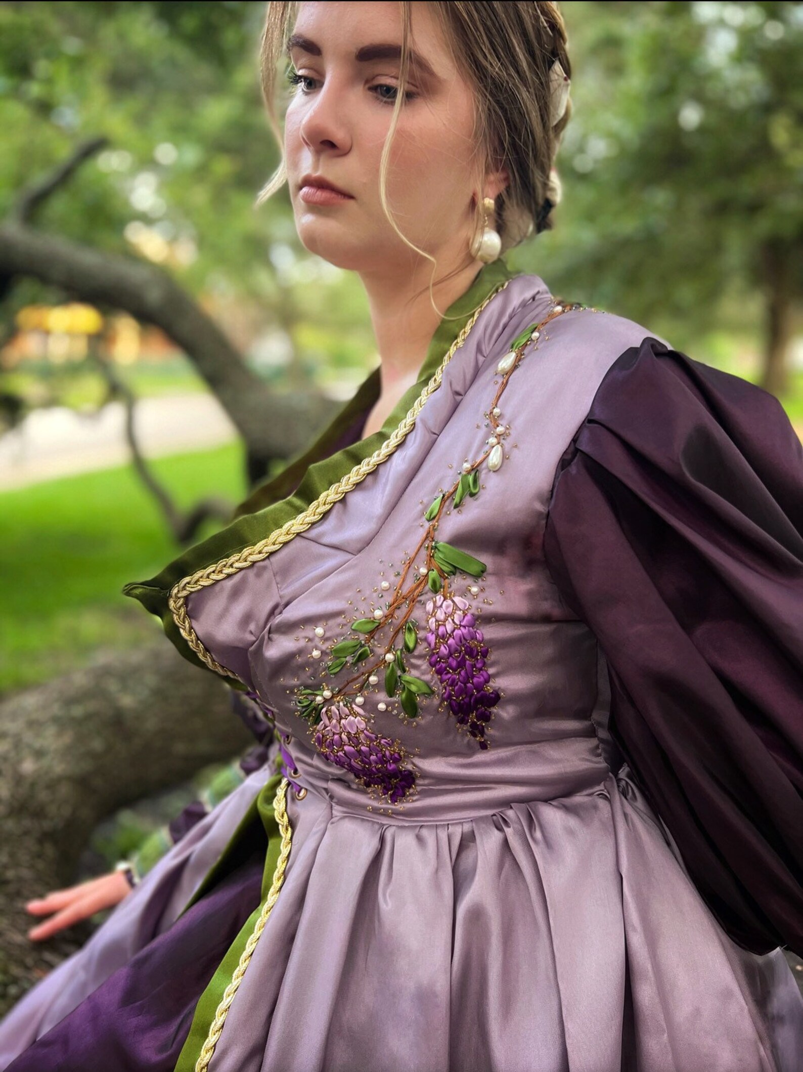 Purple Renaissance Dress, 'wisteria Gown', Italian Renaissance Dress ...