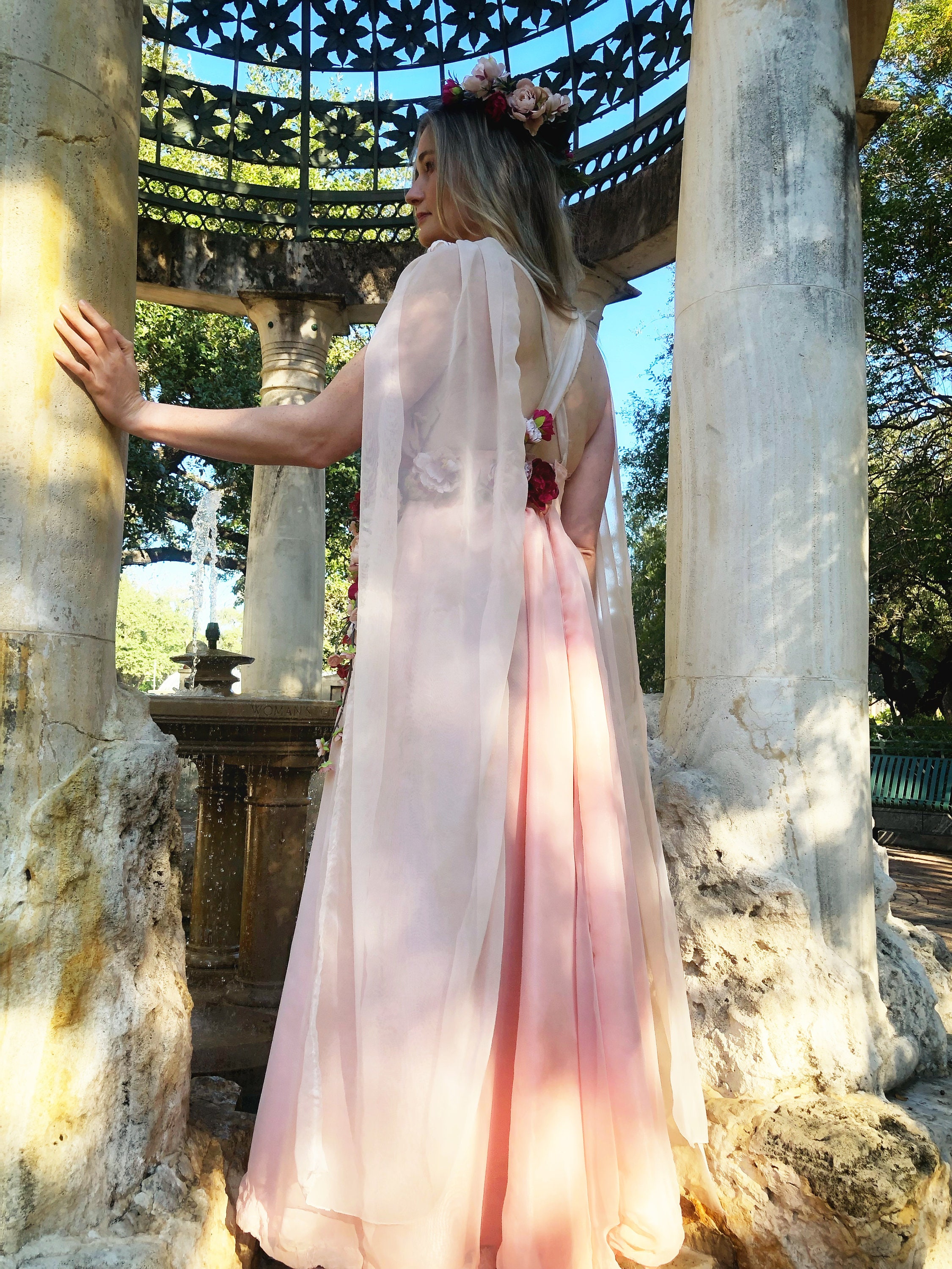 Fantasy Goddess Gown, Persephone Costume, Floral Maiden, Greek Goddess ...