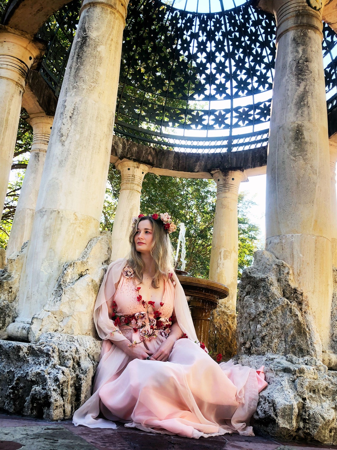 Fantasy Goddess Gown, Persephone Costume, Floral Maiden, Greek Goddess ...