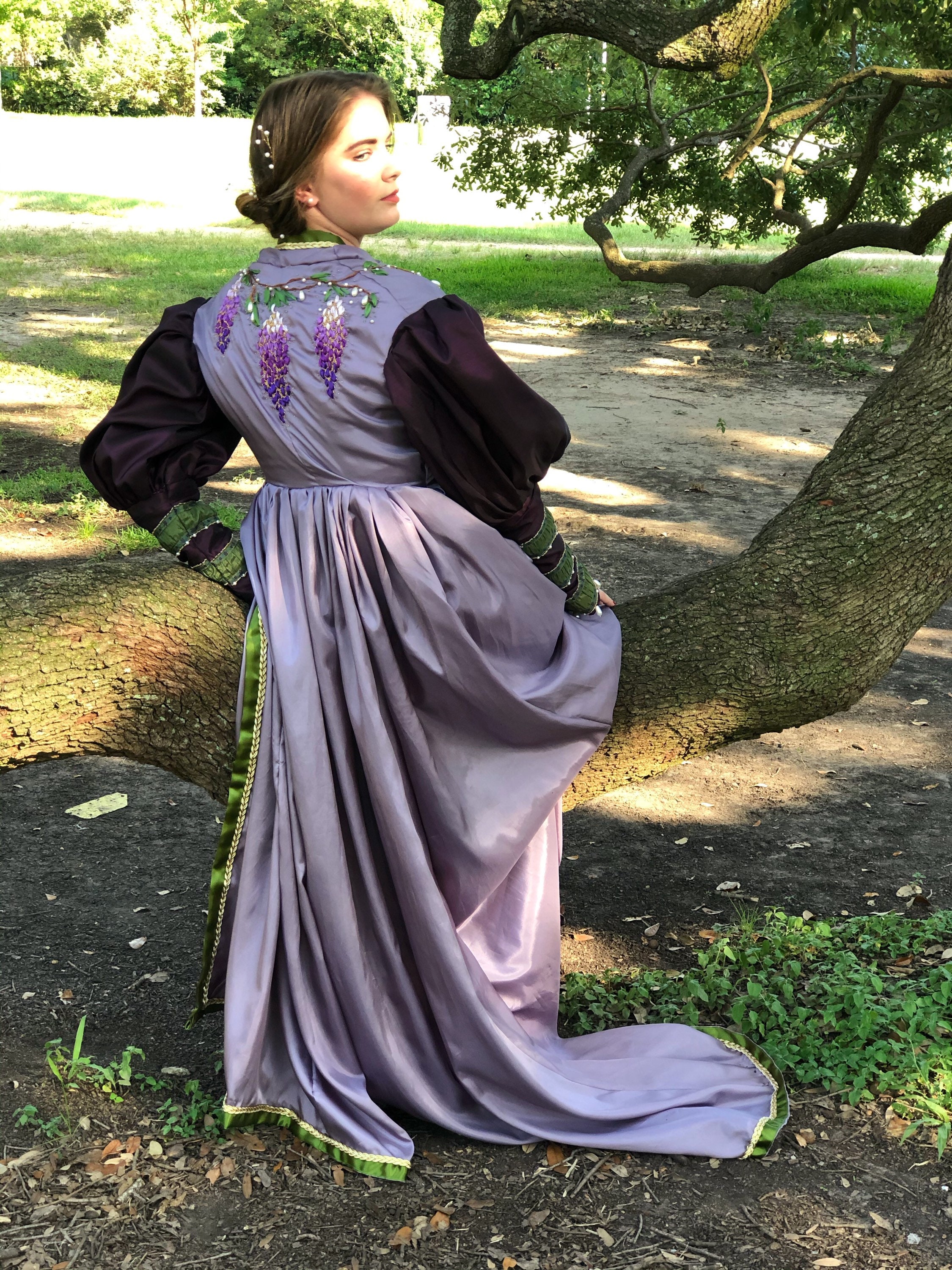 Purple Renaissance Dress, 'wisteria Gown', Italian Renaissance Dress ...